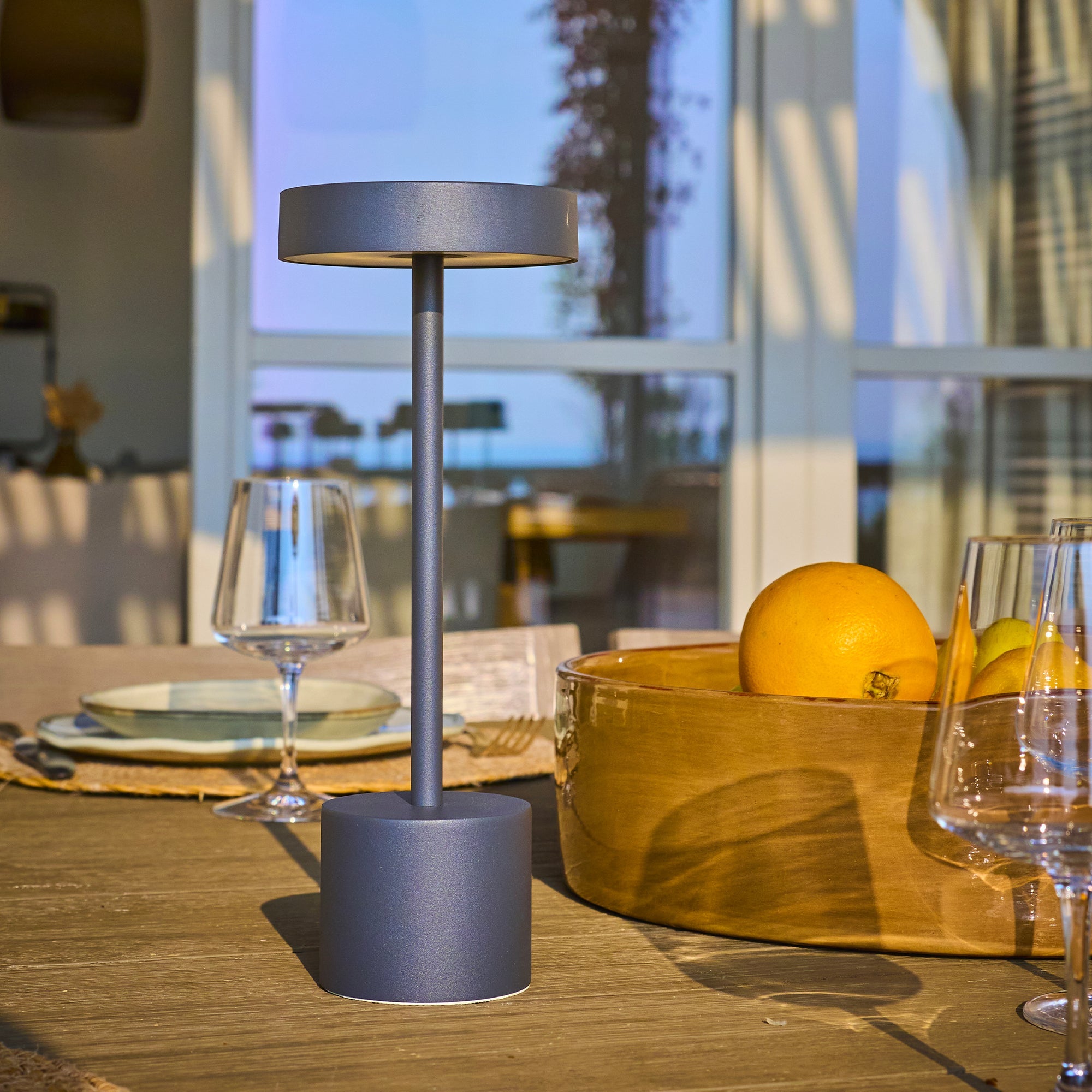 2 Lampe de table sans fil ROBY Gris H30cm – LUMISKY.COM